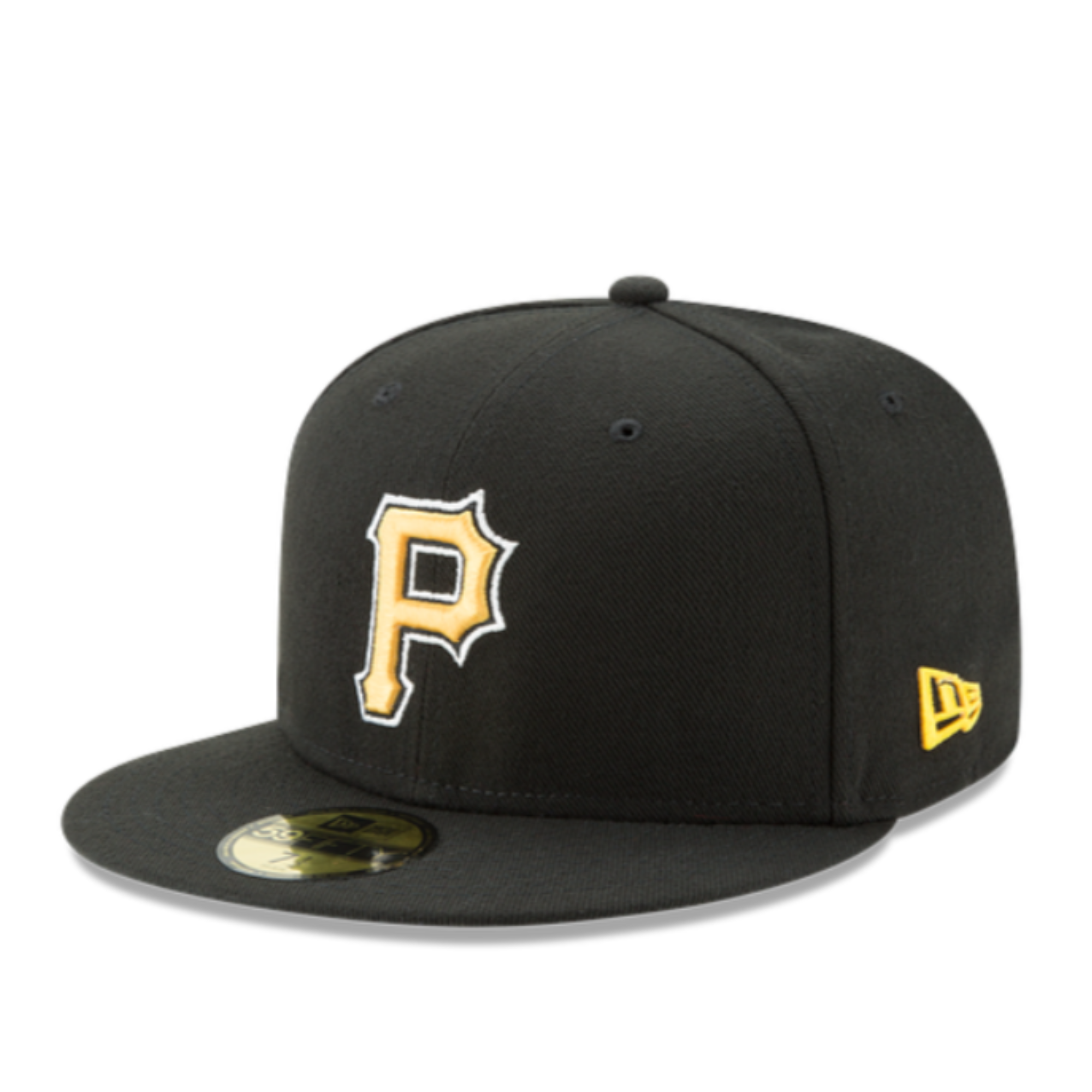 New Era Pittsburgh Pirates P Black Yellow White Outline 59FIFTY Fitted